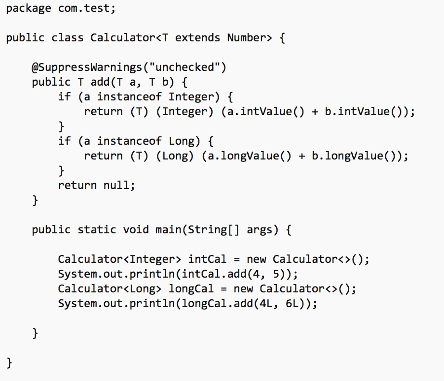 Generic Declarations in Java - Javagyansite