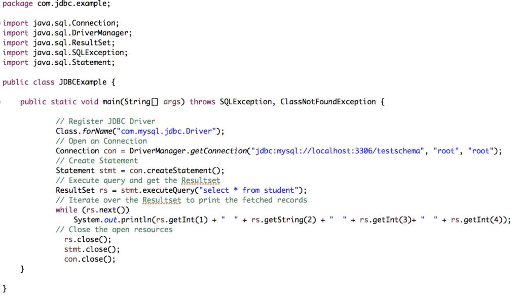 JDBC with MySQL - Javagyansite