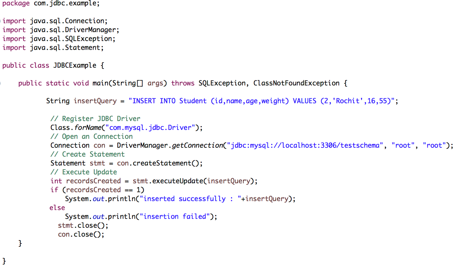 JDBC with MySQL - Javagyansite