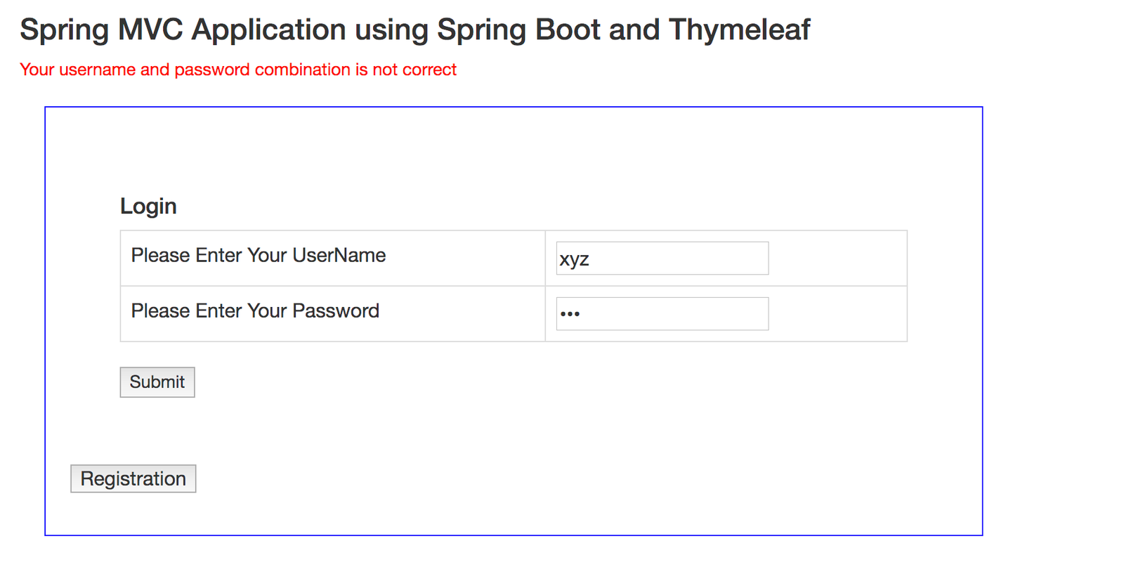 Spring MVC Login Application - Javagyansite