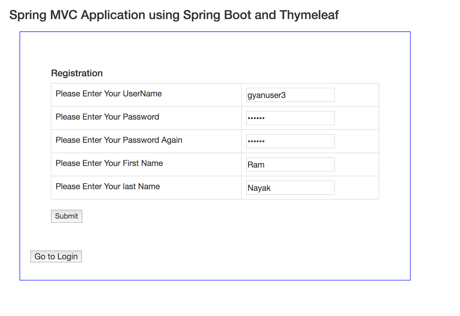 Spring MVC Login Application - Javagyansite